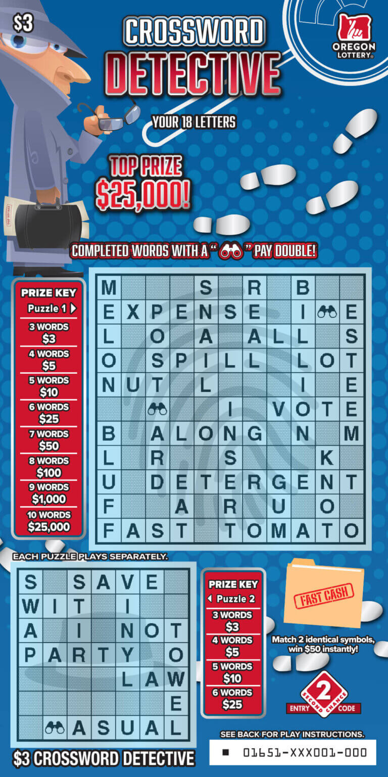 Crossword Detective – Lottery Scratch Tickets | Oregon Lottery