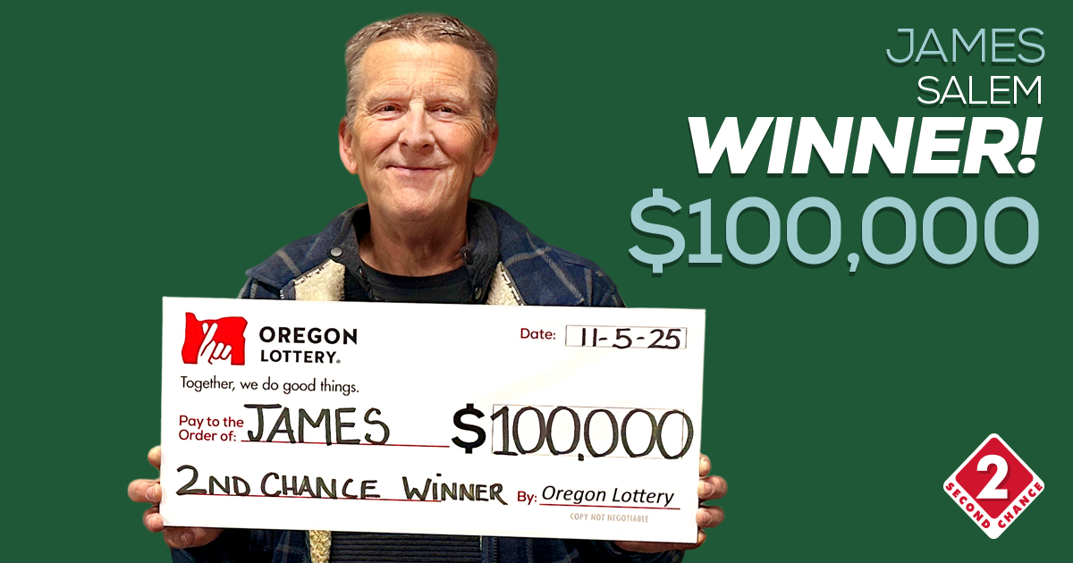James - Oregon Lottery Second Chance Winner