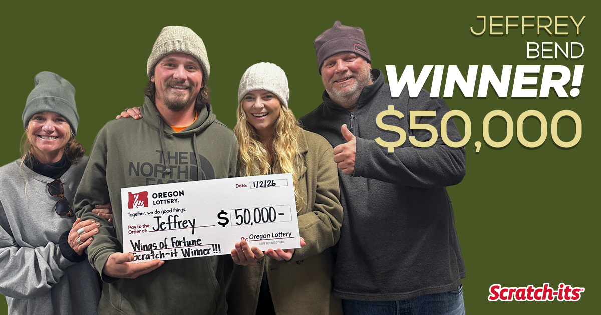 Jeffrey – Oregon Lottery Scratch-it Winner